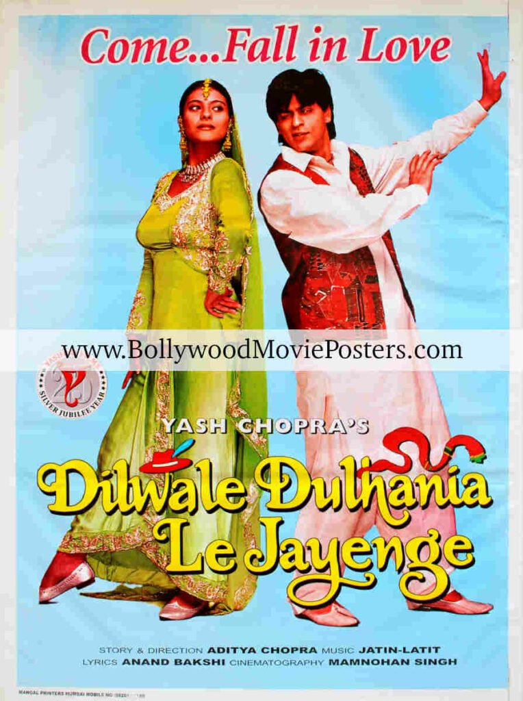 Dilwale Dulhania Le Jayenge movie poster for sale! DDLJ poster