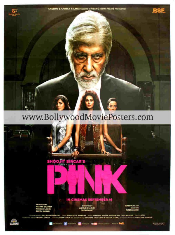 Pink movie poster for sale: Original Amitabh Bachchan Bollywood poster