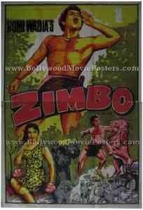 Zimbo 1958 pedro the ape bomb Bollywood movie poster
